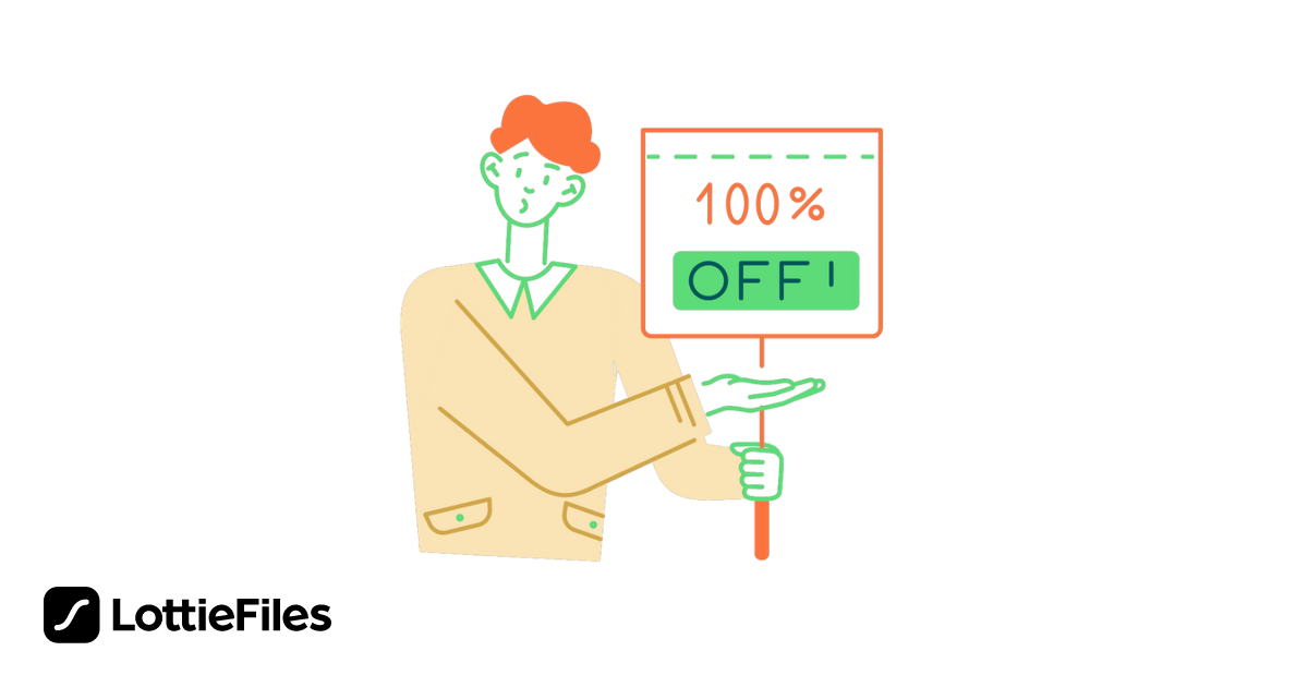 Free 100% Discount Sell Offer Animation by Abdul Latif | LottieFiles