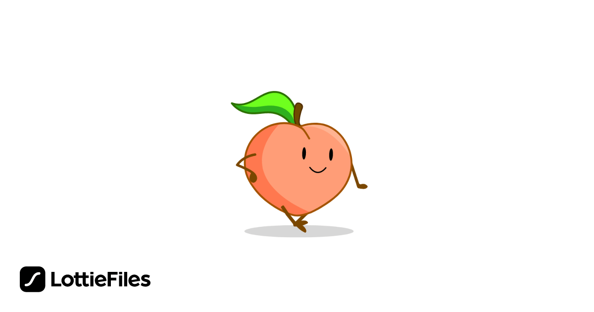 Free walking peach Animation by Ariel Pincay | LottieFiles