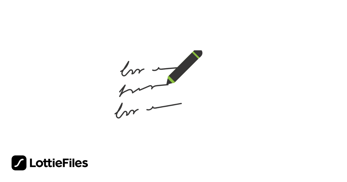 Free Pen writing Animation by Irena Dobrzyńska | LottieFiles