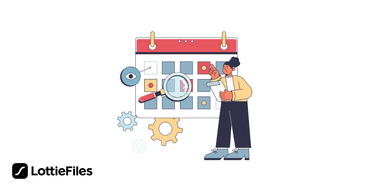 Free Working calendar // Task table // Notification Animation by ...