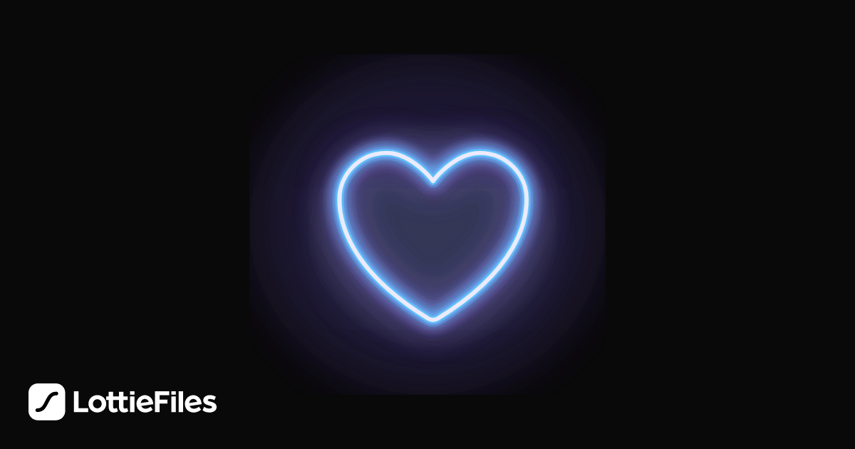 Free pulsing neon heart Animation by Hamed Hosseini Vaghar | LottieFiles