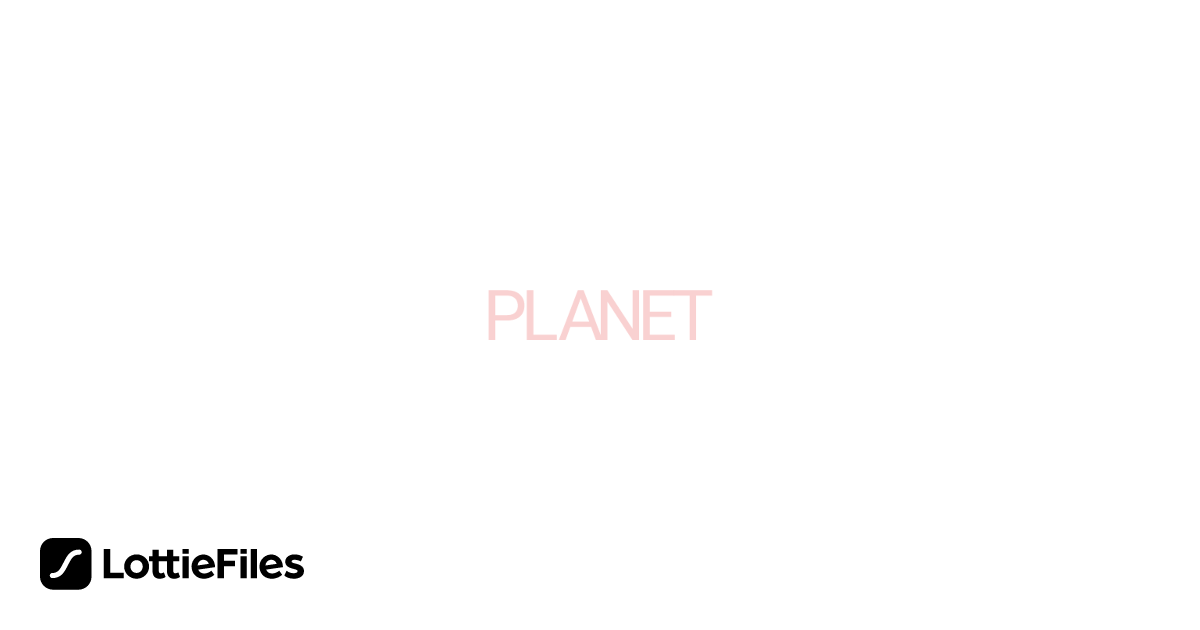 Free Planet Font Animation Animation by Mayank Patel | LottieFiles