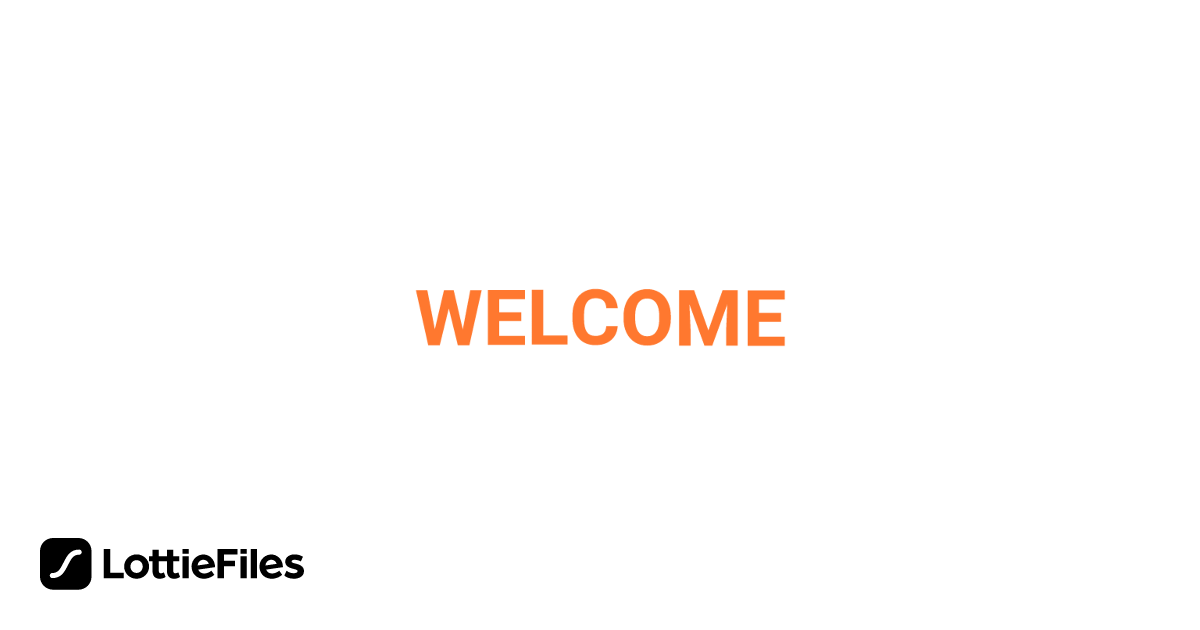 Free Welcome Animation Bouncing Animation by Iman Septian | LottieFiles