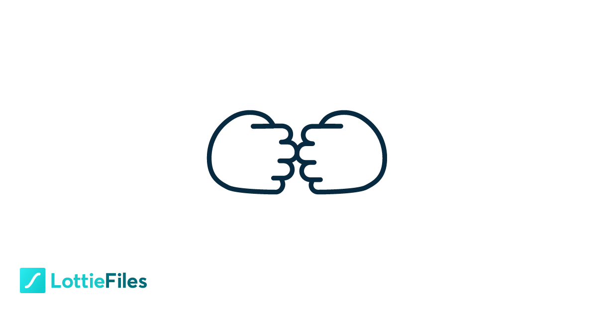 Fist bump on LottieFiles. Free Lottie Animation