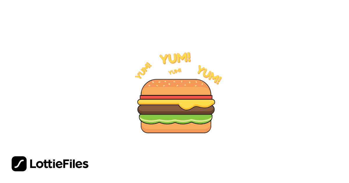 Free Yummy Burger Animation by Tomer Arnon | LottieFiles