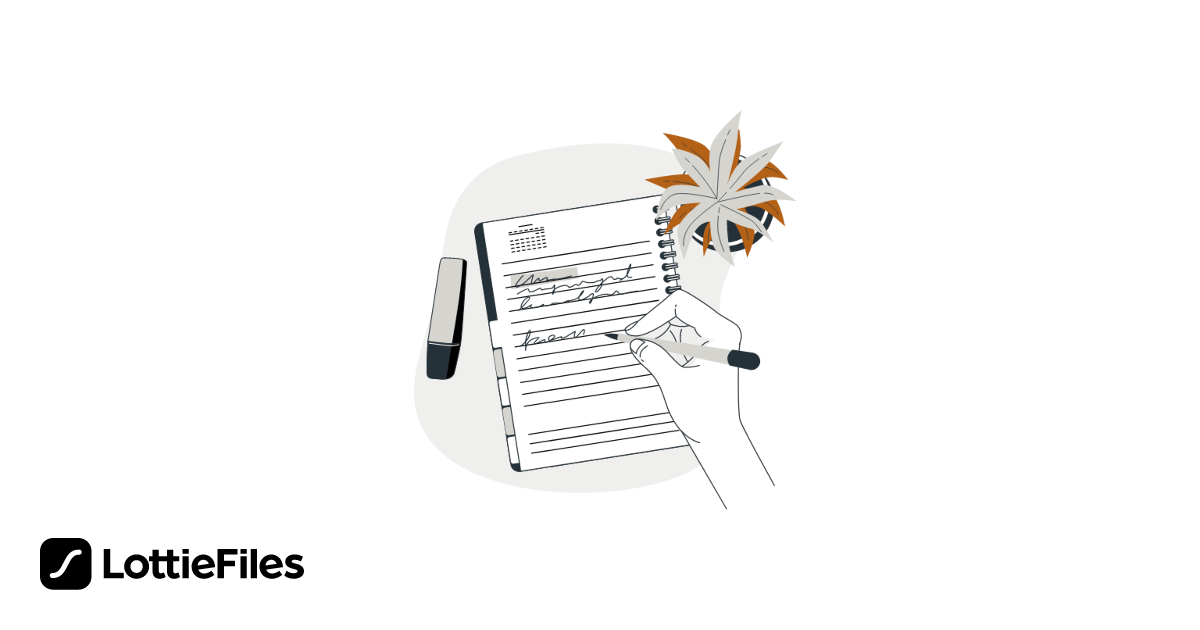 Free writing Animation by Rebecca Sutherland | LottieFiles