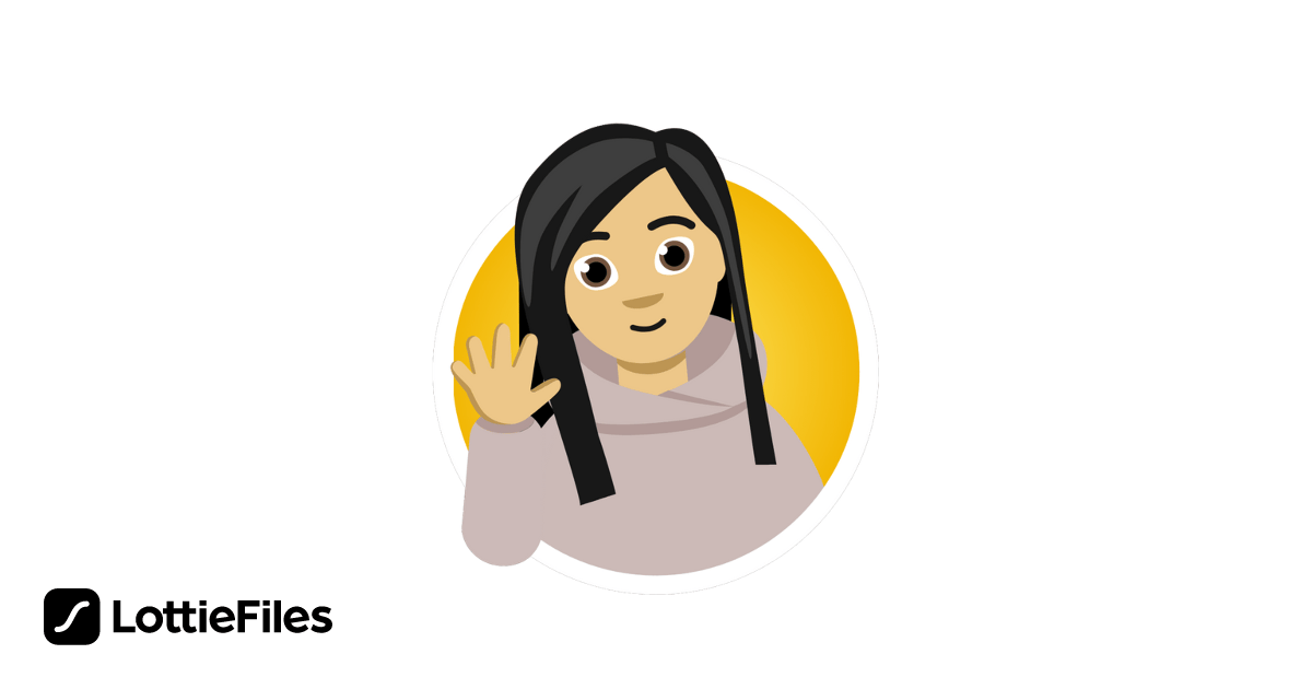 Free girl waving 2.0 Animation by Helen Chang | LottieFiles