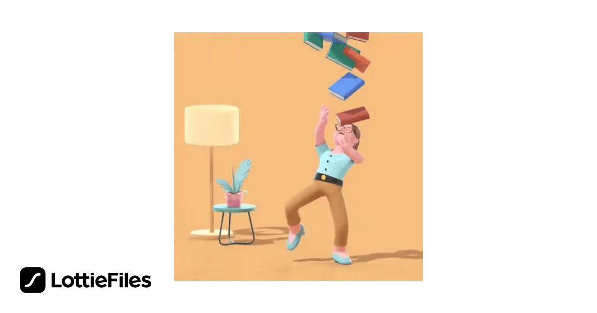 Free 3D Books Juggling Animation by Irfan M. | LottieFiles