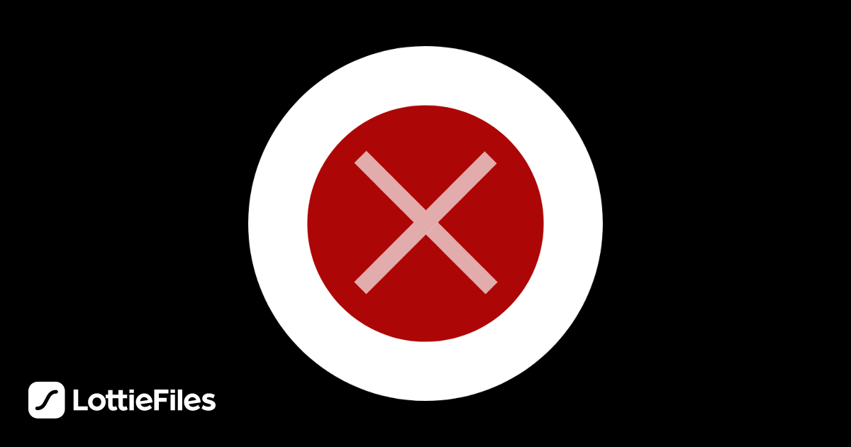 Free Red Cancellation Animation by Jeriel Jackson | LottieFiles