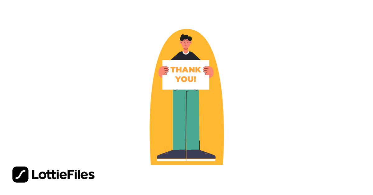 Free Man holding banner ("Thank You" ) Animation by Tori Motion ...