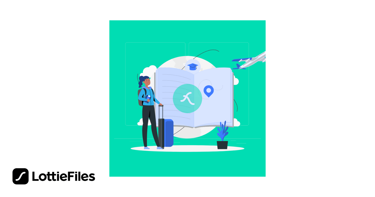 Free Study abroad Lottie JSON animation Animation by Tinymotion ...