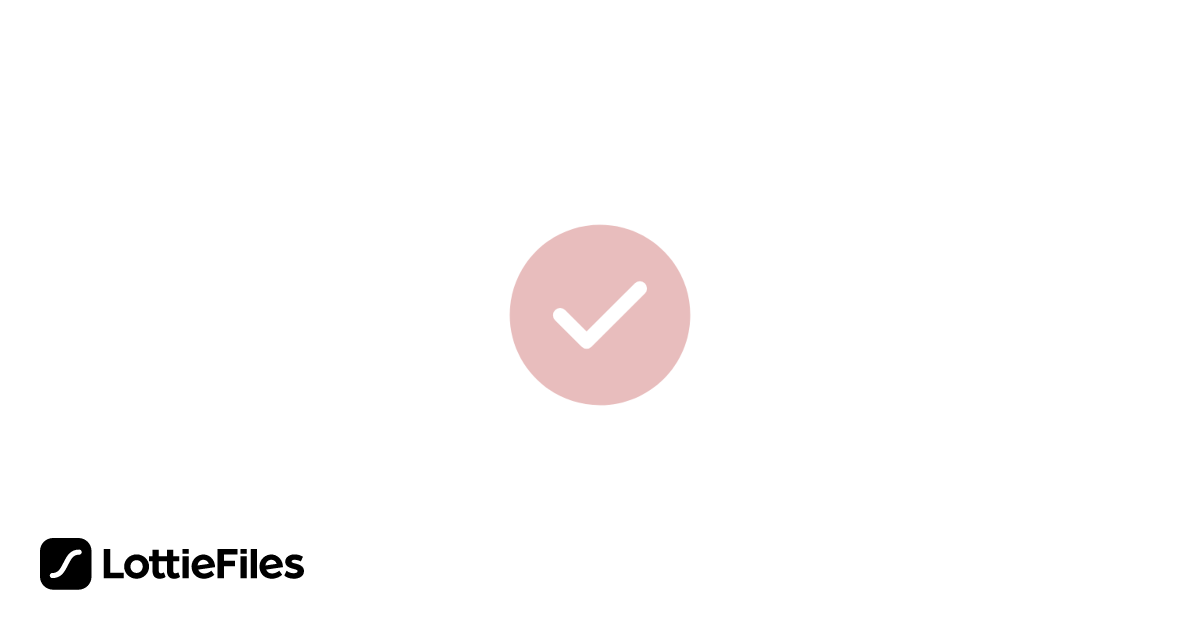 Free pink tick Animation by Finch UX | LottieFiles