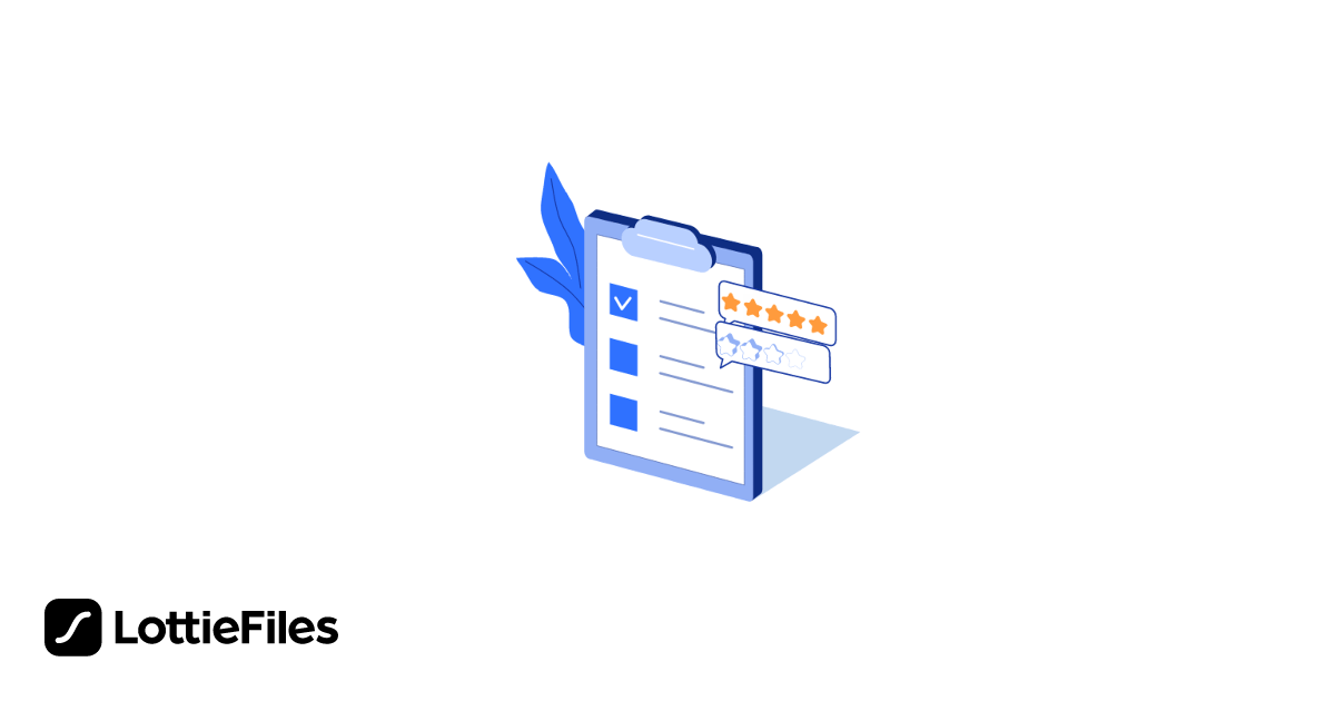 Free Notepad with a list of tick boxes and 5-star feedback Animation by ...