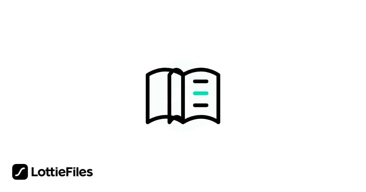 Free Book icon Lottie JSON animation Animation by TinyAnimation ...