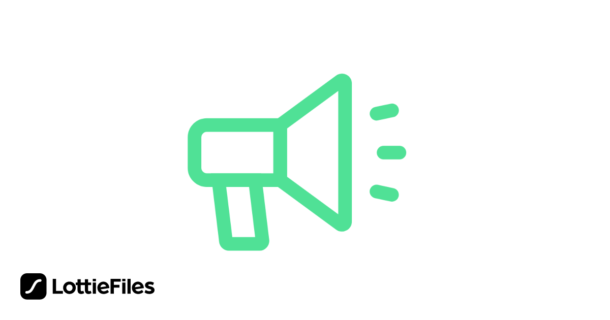 Free Bullhorn Animation by Jelle de Boer | LottieFiles