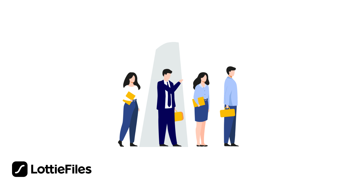 Free People Waiting in line Blue Animation by Nithi Prasanpanich ...