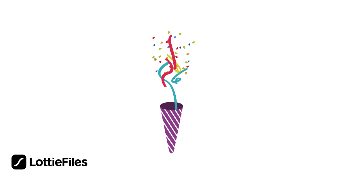 Free Party popper 2 Animation by Akiko | LottieFiles