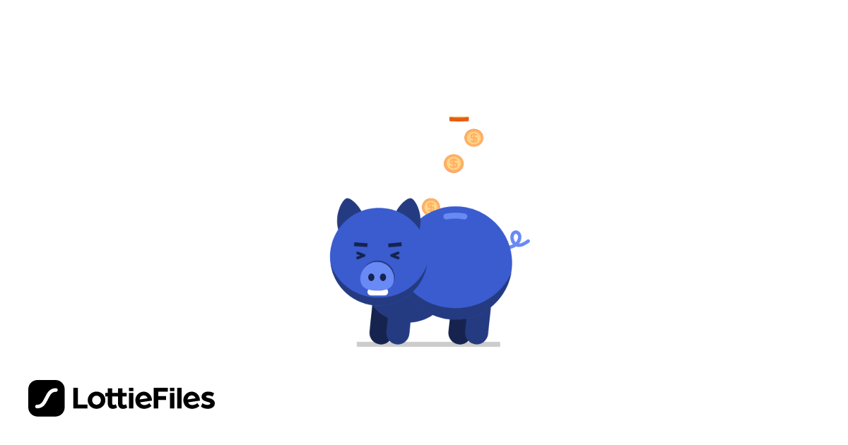 Free Blue money pig Animation by Tan Tran | LottieFiles