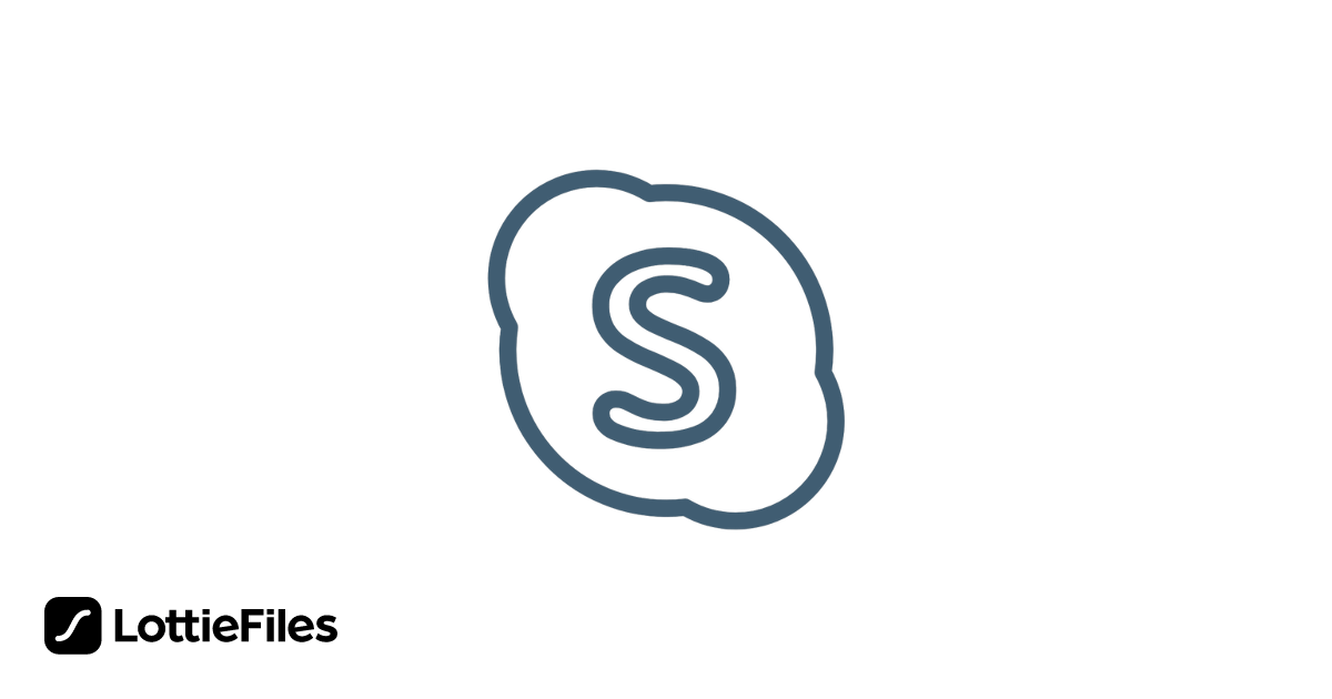 Catya Wido의 무료 skype logo icon animation outline 애니메이션 | 로티파일
