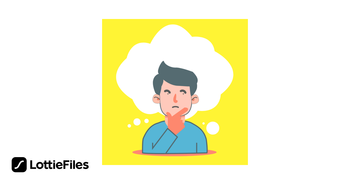 Free Character Thinking Animation by Riju Shah | LottieFiles