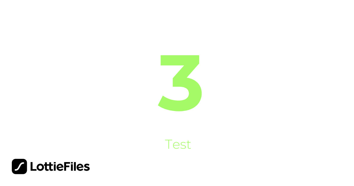 Free Number Test Animation Animation by Markus Perrson | LottieFiles