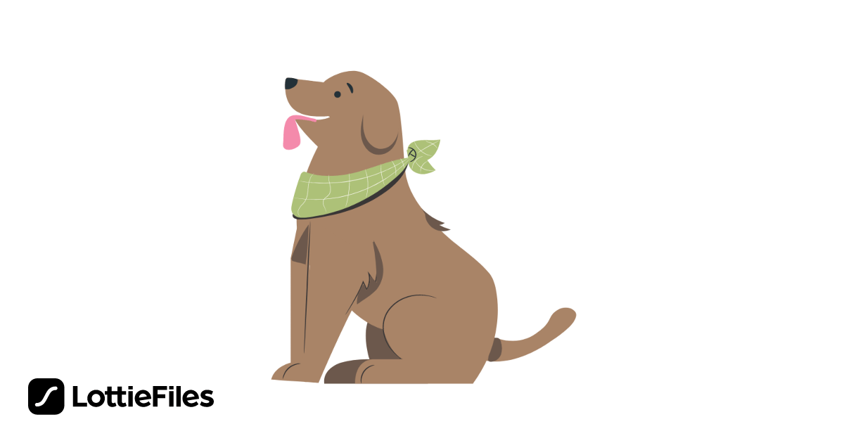 Free Dog Sitting Animation by Jules Webb | LottieFiles