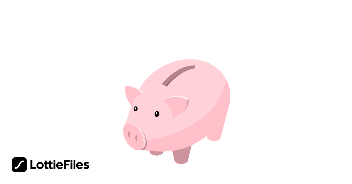 Free pink pig coin save Animation by 飯團 | LottieFiles