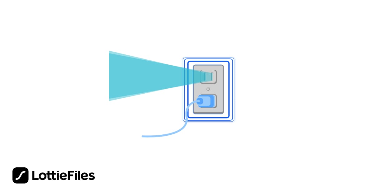 Free Blue light plug Animation by Romain Meissonnier | LottieFiles