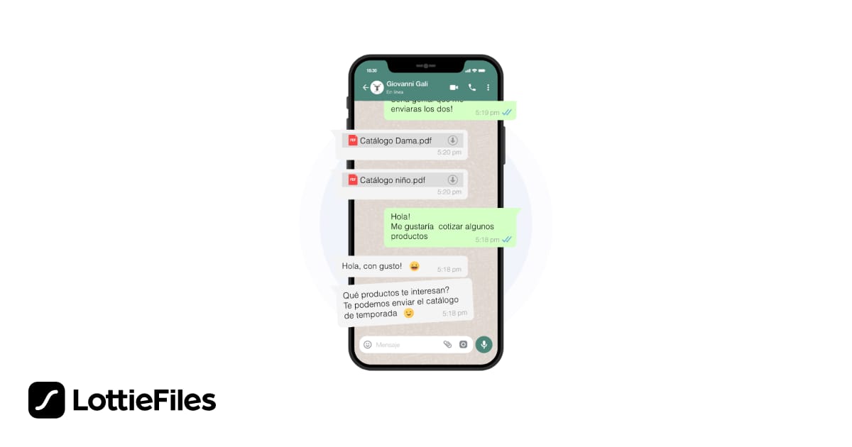 Free Chat WhatsApp Animation by Rodolfo Vega | LottieFiles