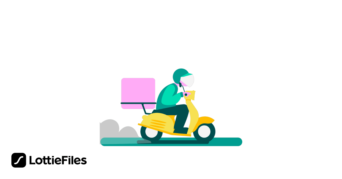 Free Delivery man on a bike Animation by Kelly Loh | LottieFiles