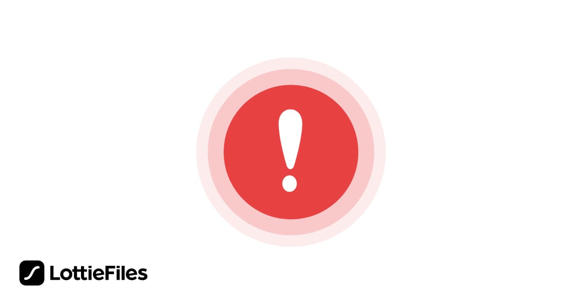 Free Alert Icon Exclamation Animation by Luis Talavera | LottieFiles