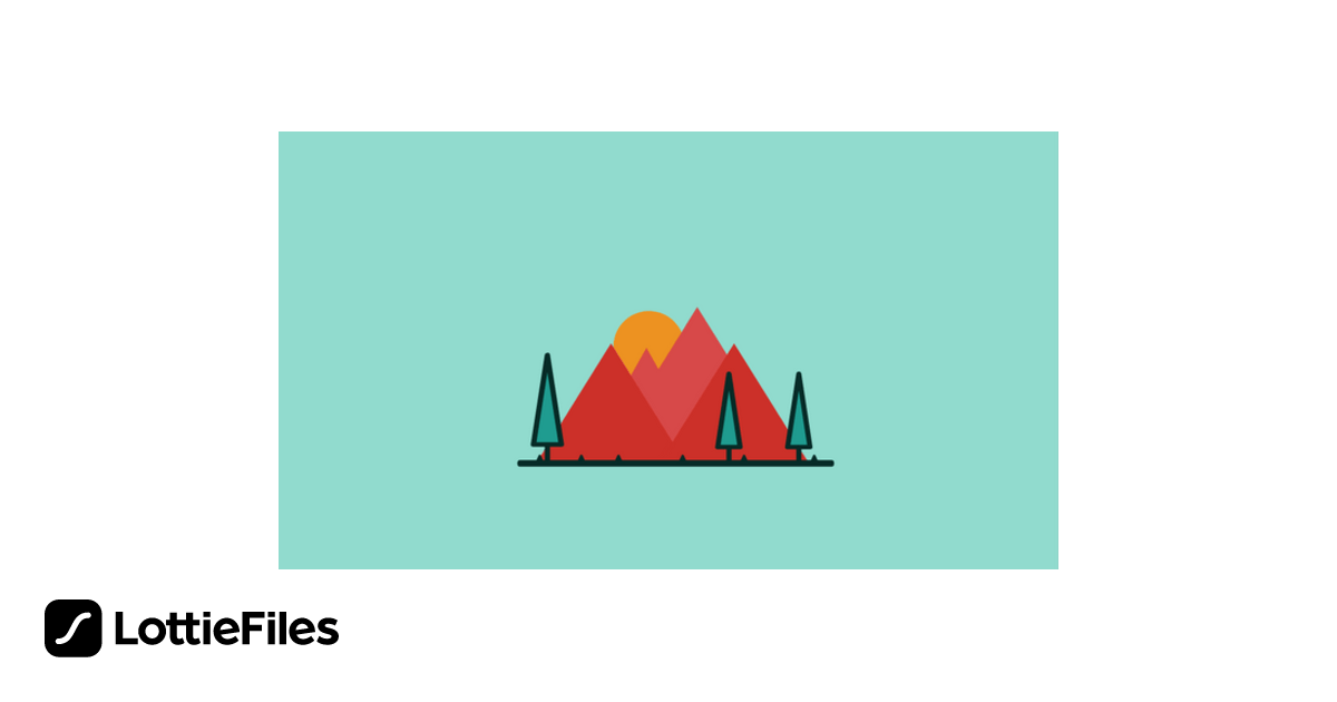 Free landscape animated flat cartoon, view mountain in 4k motion design ...