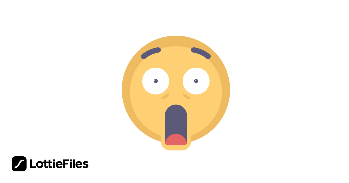Free Shock Face Emoji Animation by Bilal Naseer | LottieFiles