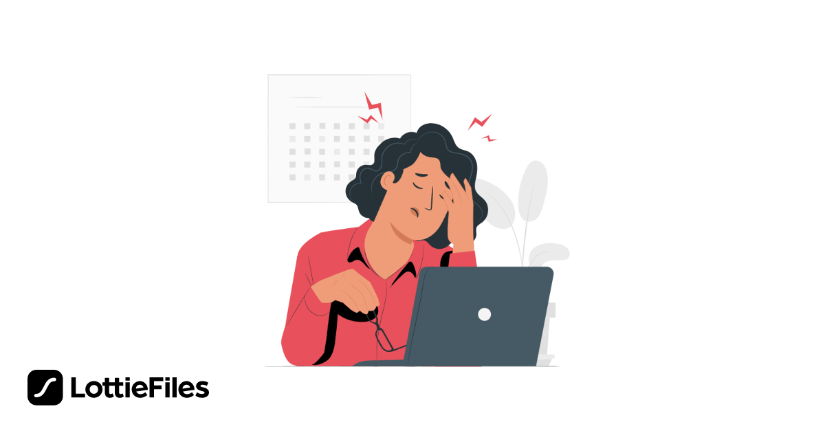 Free Stress lady Animation by Saurabh Panchal | LottieFiles