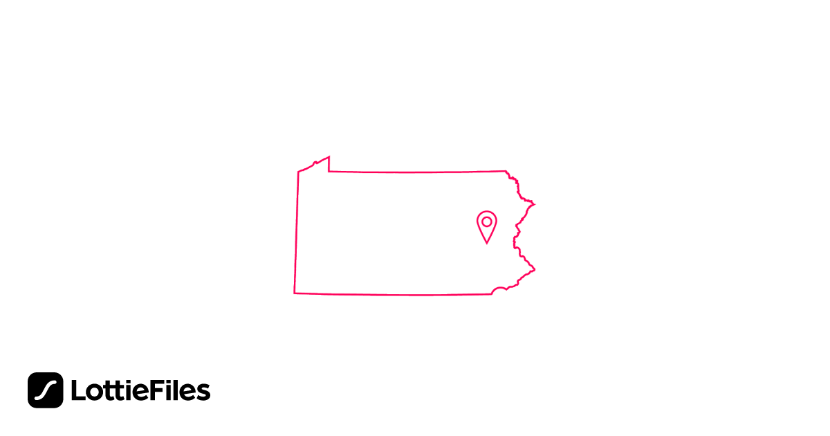 Free Pennsylvania Map Bounce Animation by MasterofAardvarks | LottieFiles