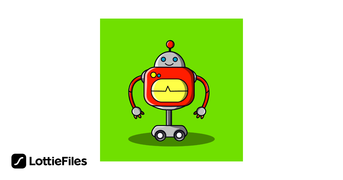 Animación gratuita de Boxed Red Robot Animal de Studio genic | LottieFiles