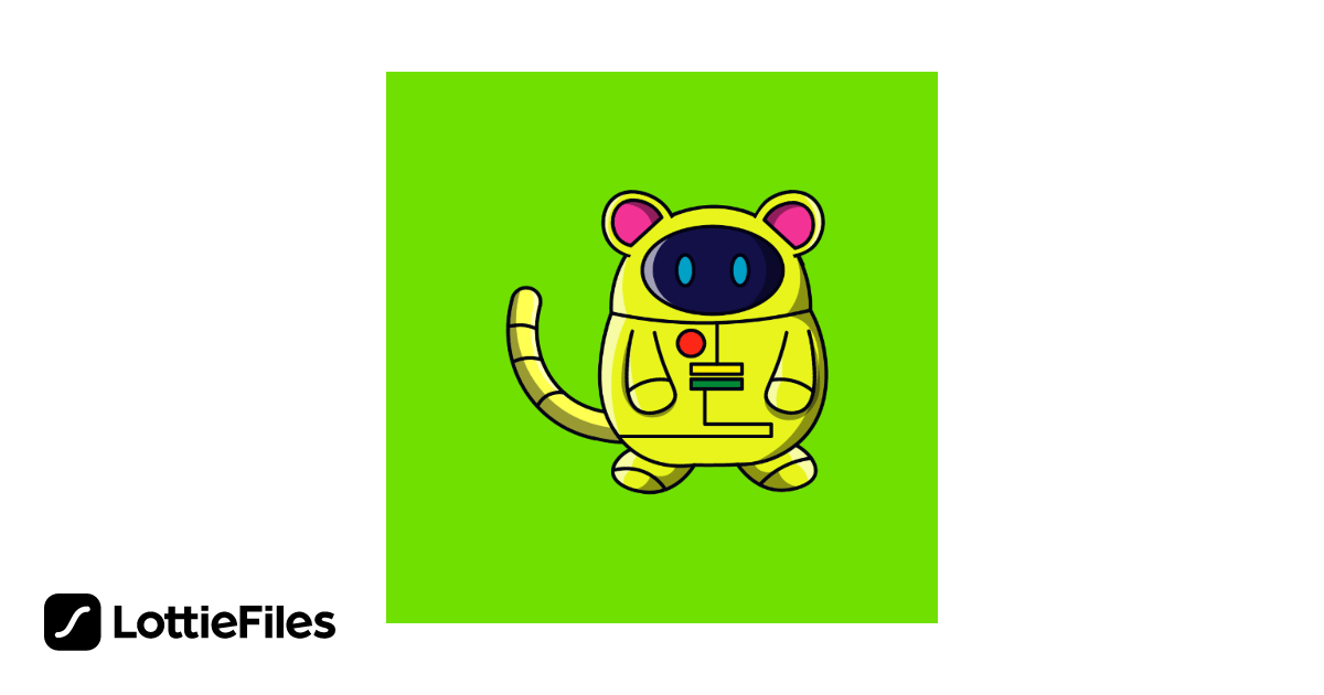 Free Yellow Mouse Robot Animal Animation by Studio genic | LottieFiles