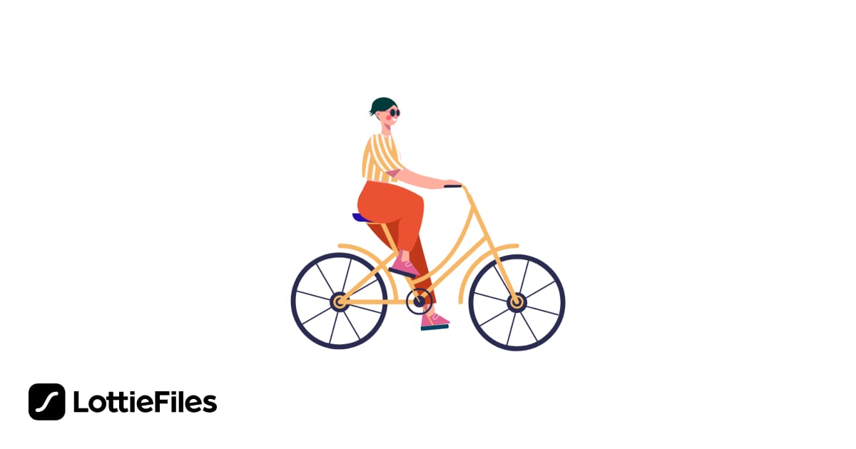 Free Girl Cycling Animation by Sheikh Sohel | LottieFiles