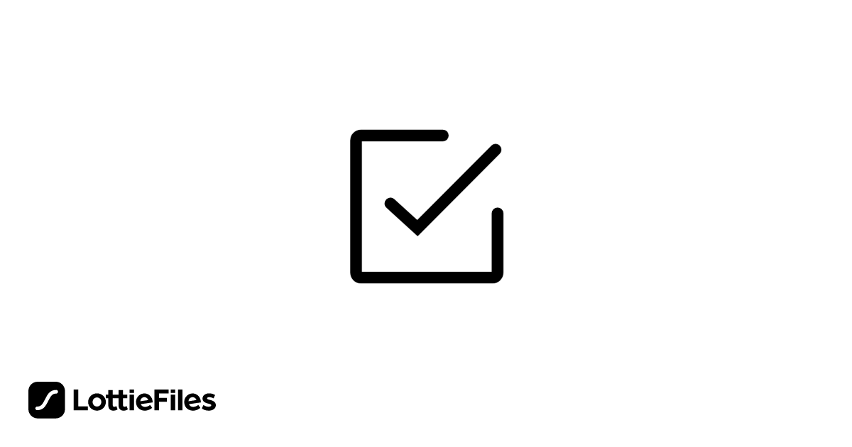 Free Checkmark Box Animation by Dustin Bankord | LottieFiles