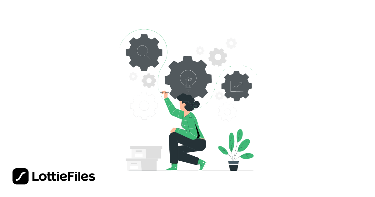 Free Gray and green cogs Animation by Akaam Shamerany | LottieFiles