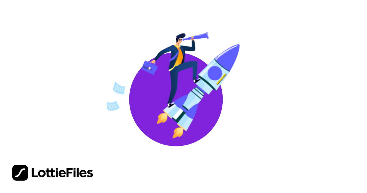 Free Man on Rocket Animation by Shivaji | LottieFiles