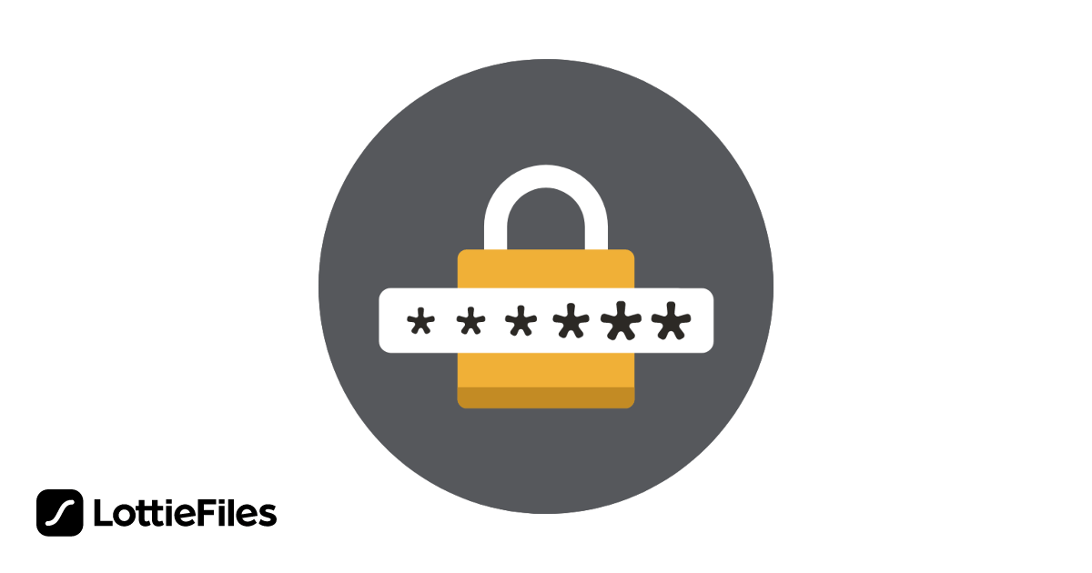 Free Password Lock Security Animation by Steven Zill | LottieFiles