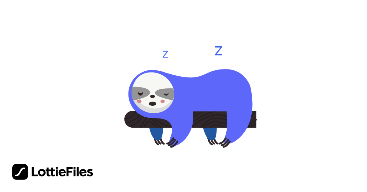 Free rest sloth Animation by Mikalai Fedarovich | LottieFiles
