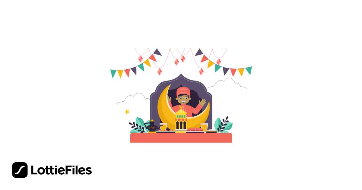 Free Happy muslim kids celebrating the iftar Animation by Abdul Latif ...