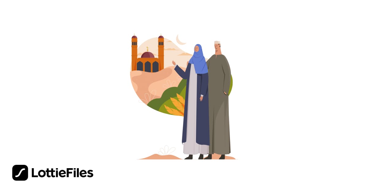 Free Happy Muslim couple Animation by Abdul Latif | LottieFiles
