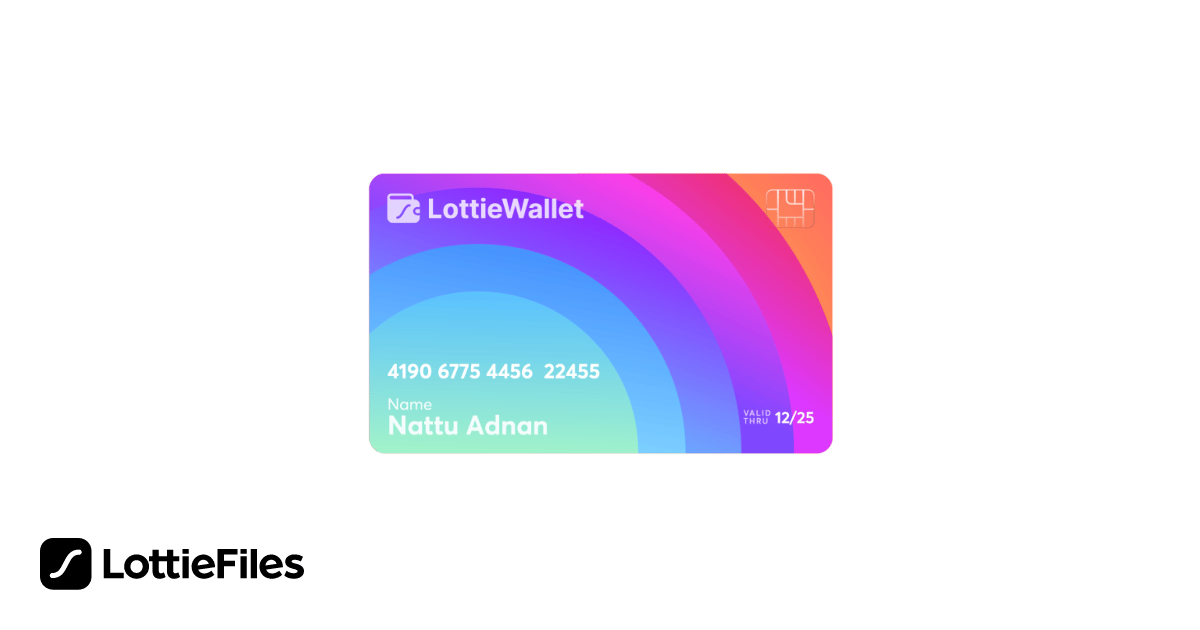 Free Lottie Credit Card Animation by Adrian Yap | LottieFiles