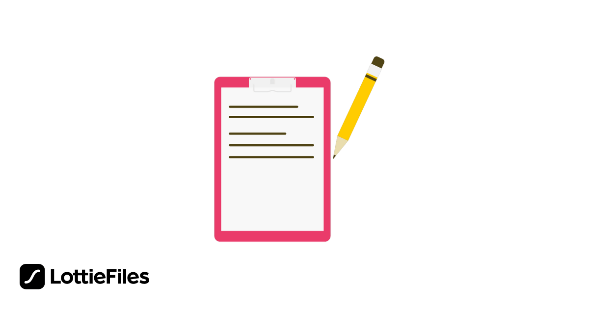 Free pencil write on clipboard Animation by irwanto | LottieFiles