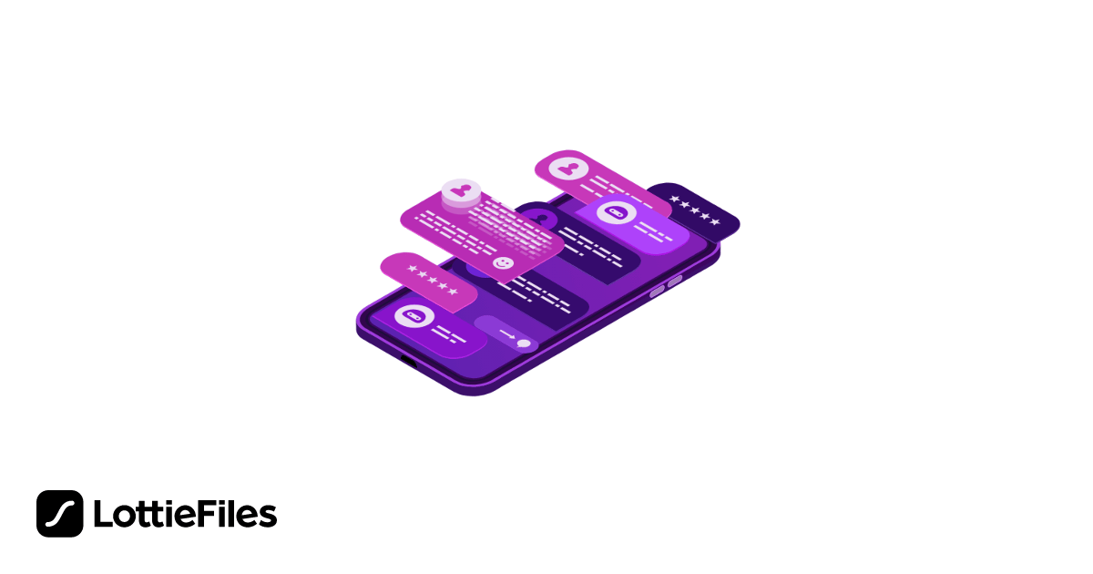 Free Mobile chat dialog application interface Animation by Mikhail ...