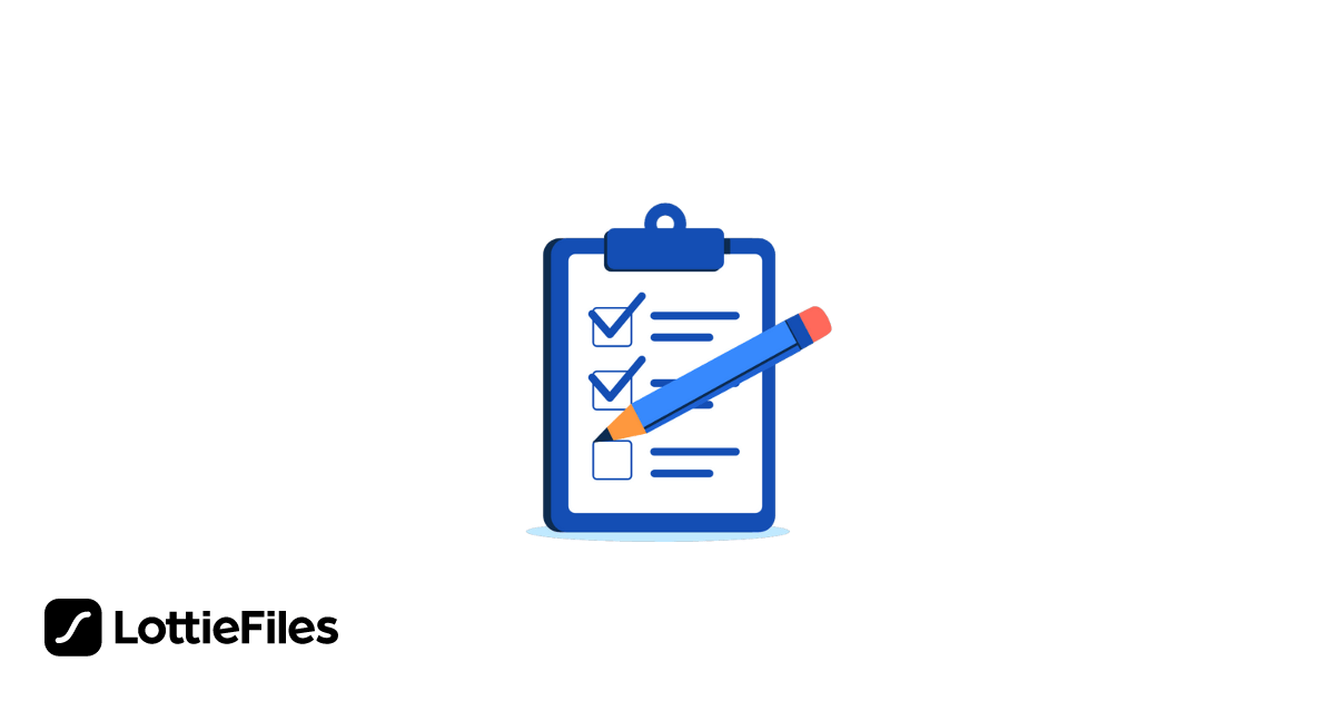 Free Checklist Tasks Animation by Friday Flow | LottieFiles