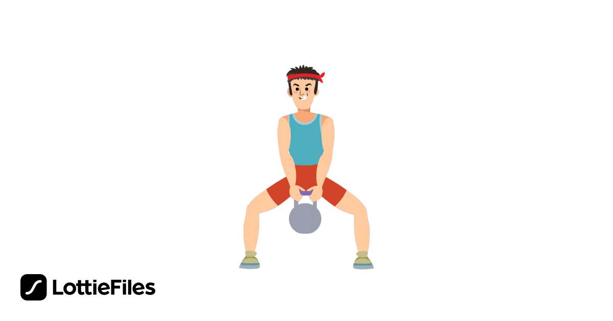 Free Dumbbell Sumo Squat Animation by Bashir Ahmad | LottieFiles